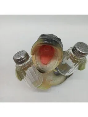 Accents | Fish Salt And Pepper Shakers Set Resin And Glass | Poshmark